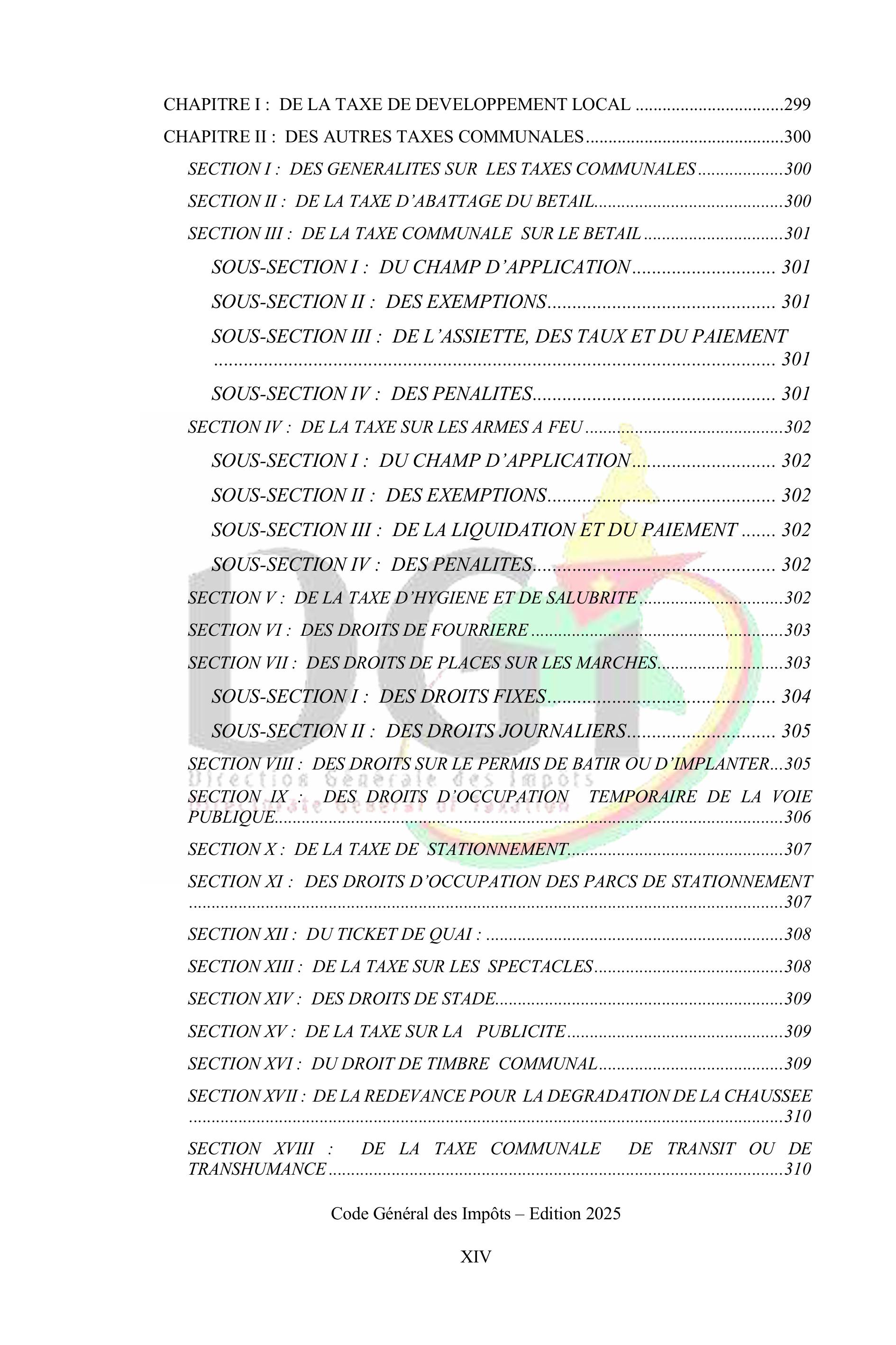 CODE GENERAL DES IMPOTS Mis à jour au 1er janvier 2025 | Direction Générale des Impôts (DGI)